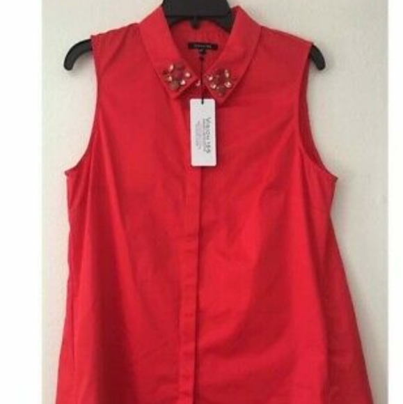 Vision 155 | Tops | Nwt Vision 55 Sleeveless Blouse | Poshmark